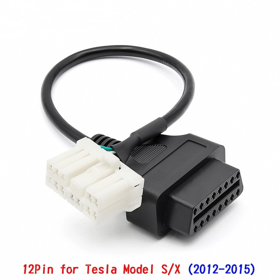12 Pin Female Connector Tesla Model S/X OBD II Diagnostic Harness Wire ...