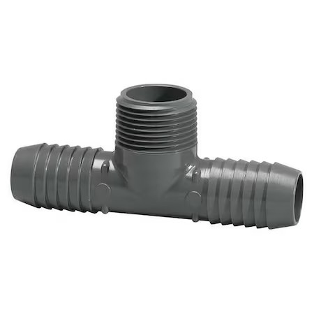 Pvc Male Adapter Tee, Insert X Insert X Mnpt, 3/4 In Pipe Size, 1403007 ...