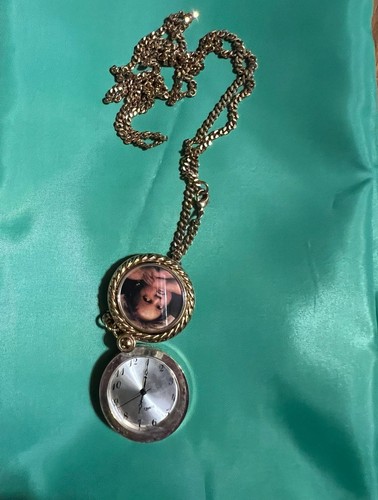 Seiko Pendant Watch Raphael Thinking Cherub Angel Gold Tone Pocket ...