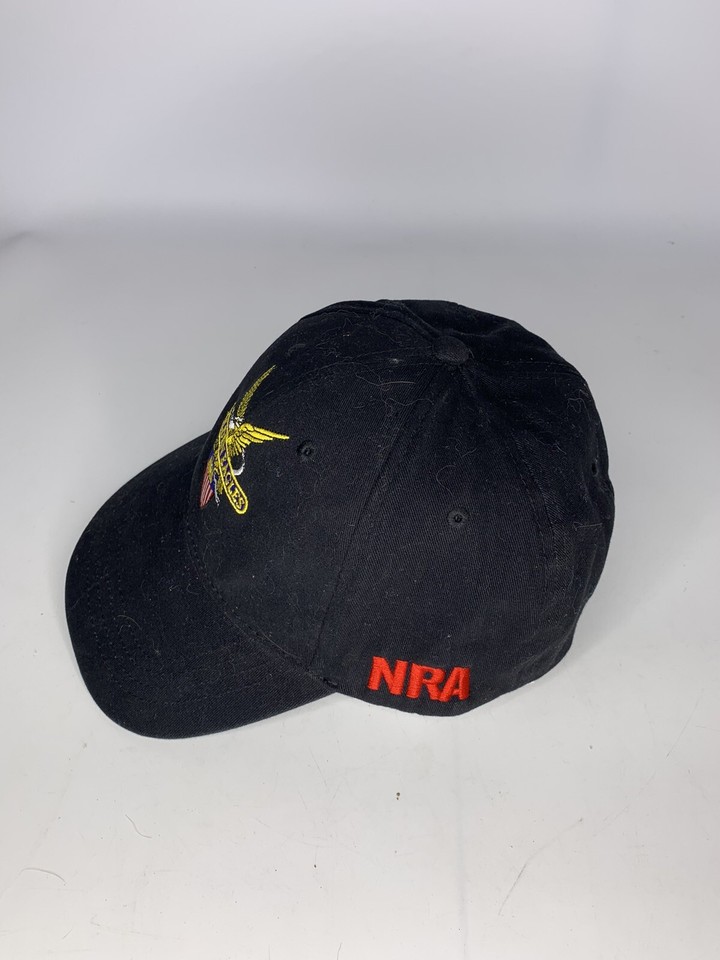 NRA Golden Eagles Logo Cap Hat Adjustable Strap Black National Rifle ...