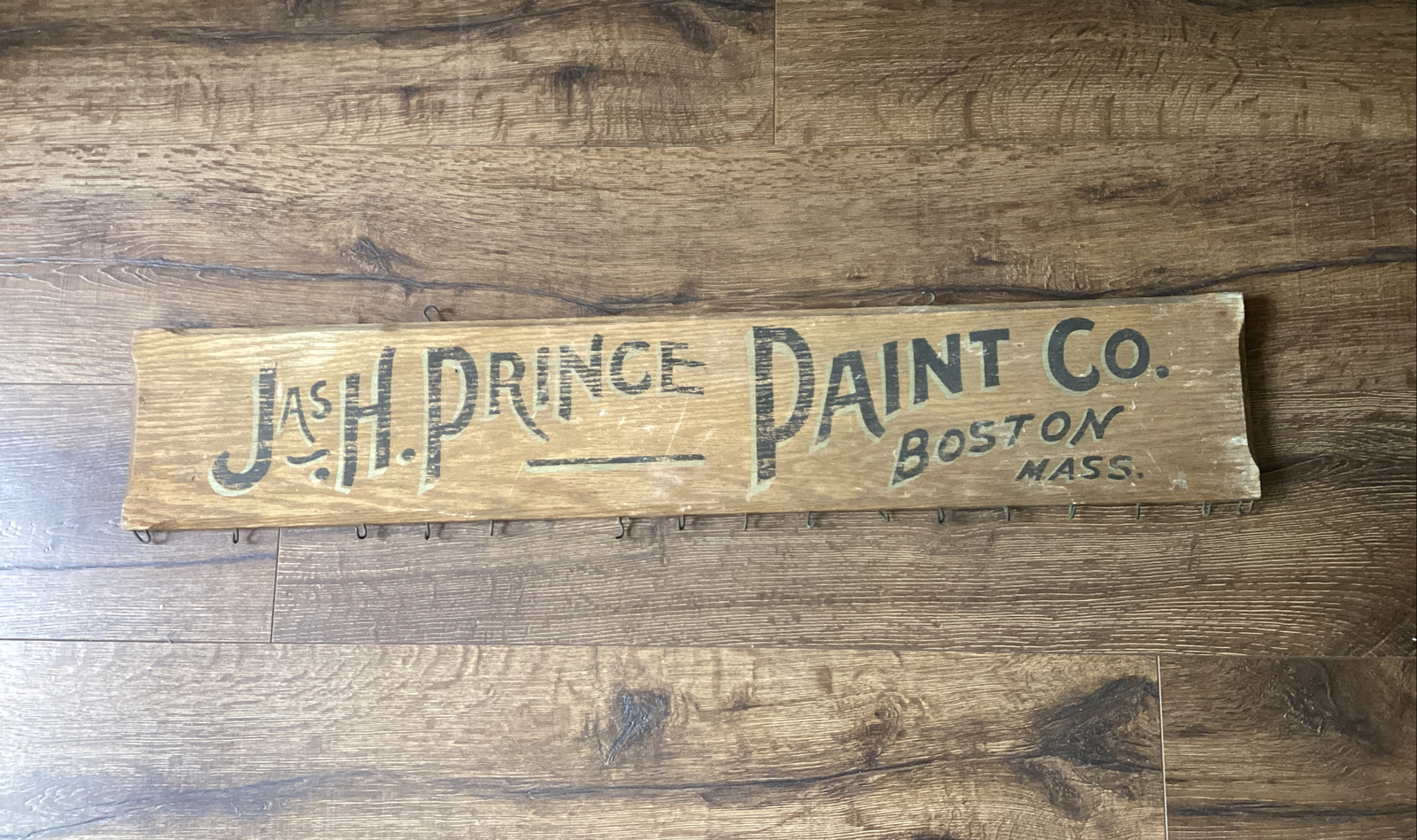 1890s Wood Painted Trade Sign Jas. H. Prince Paint Co Boston MA Mass ...