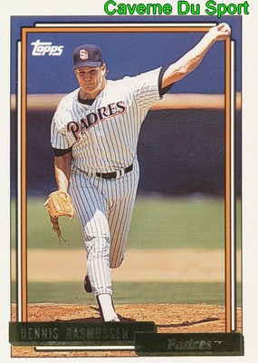 252 DENNIS RASMUSSEN P PADRES TOPPS GOLD BASEBALL CARD 1992 | eBay