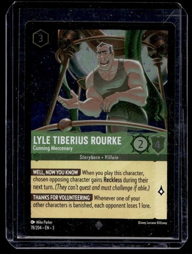 Disney Lorcana Into the Inklands Lyle Tiberius Rourke Cunning Mercenary ...