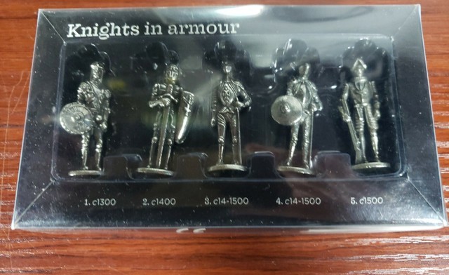 Westair Knights in Armor Miniature Pewter Figures Complete 5pc Set ...