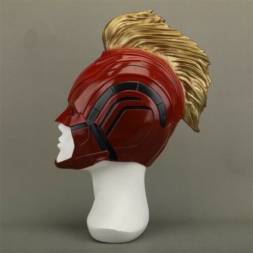 Captain Marvel Helmet Carol Danvers Cosplay Prop Halloween Face Mask | eBay