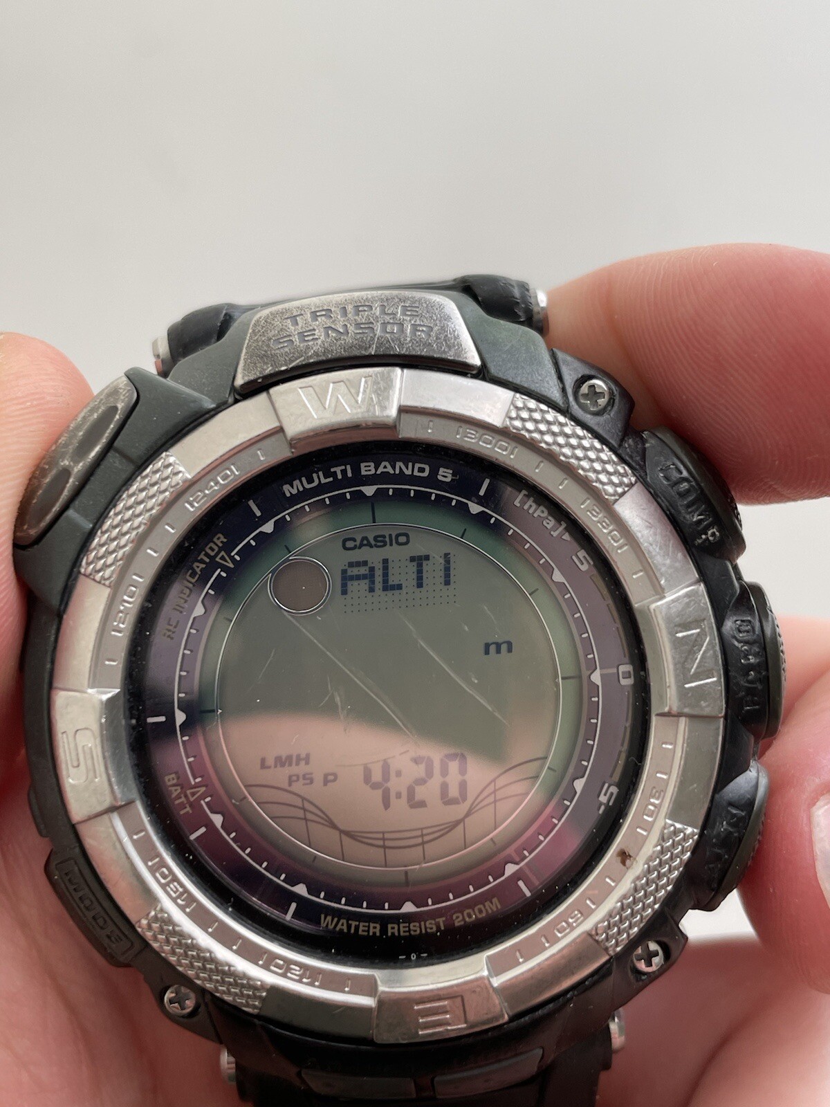 Casio Paw-1500 3134 Men's Watch Pathfinder 20bar Stainless Steel Back ...