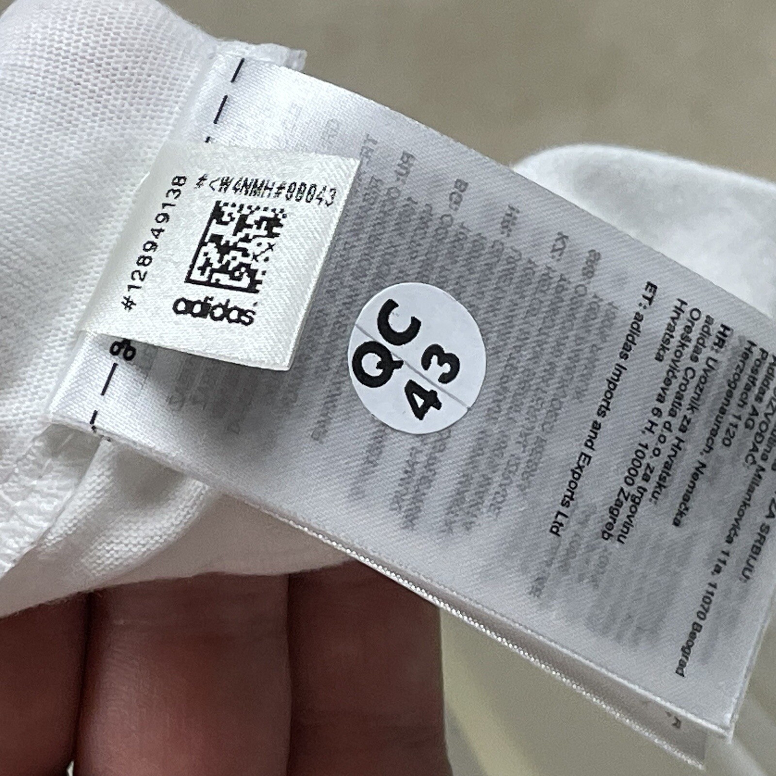 Care Label Adidas