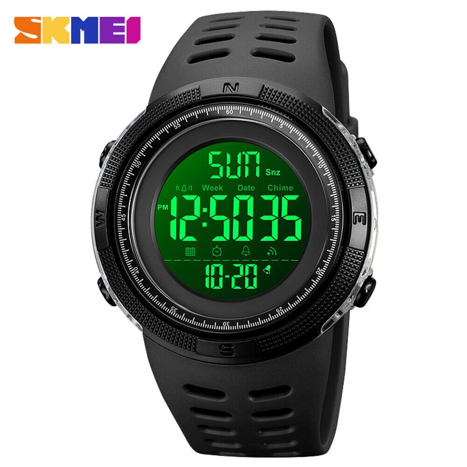 SKMEI Men Watch Outdoor Digital Sport Wristwatch Countdown LED Light ...