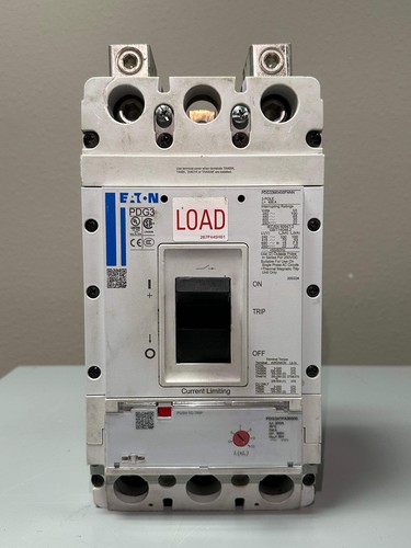 EATON PDG33M0400FNNN 400A PDG3 CIRCUIT BREAKER 3 POLE 600V W/ 250A TRIP ...