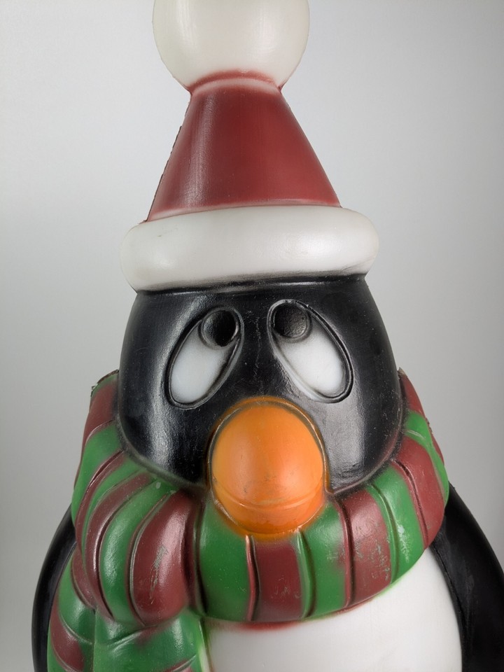 Vintage Blow Mold 28" Chilly Willy 90s Large Penguin Christmas Electric ...