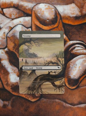 Magic the Gathering Swamp #8 Hand Painted Unique Custom MTG Alter | eBay