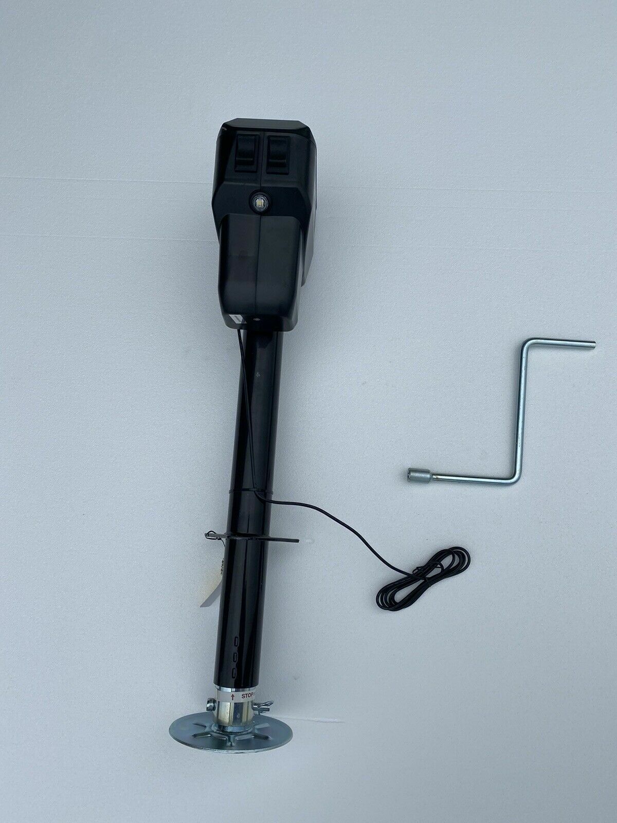 Bastion RV Electric Tongue Jack 3500 Lb Capacity Black Camper Trailer ...