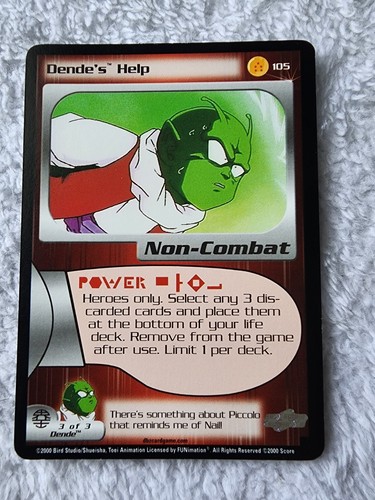 DBZ Dragon Ball Z Dende's Help 105 CCG Unlimited Frieza Saga MP Rare | eBay