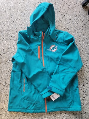 Miami Dolphins Men's Soft Shell Jacket Hooded Coat Size XL NFL Team ...