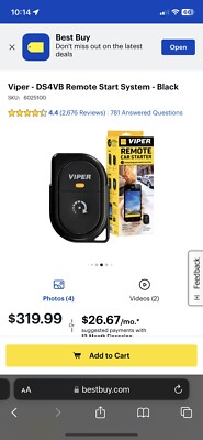 Viper DS4+ DS4VB Bluetooth Remote Starter With Harness Plug And Play ...