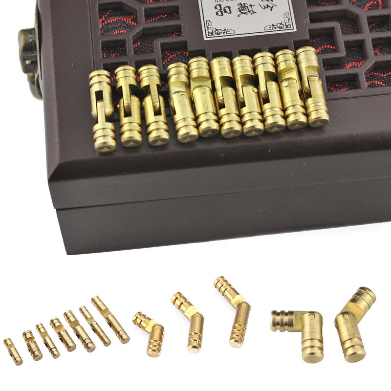 10Pcs Brass Barrel Cabinet Hinge Small Box Hidden Concealed Invisible ...