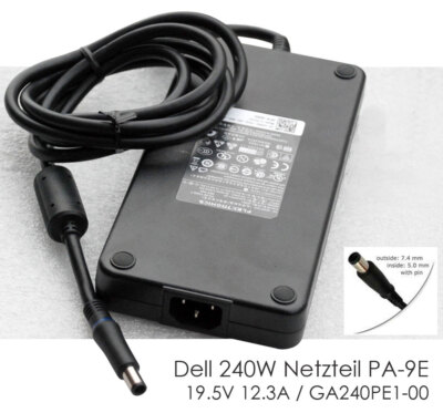 Alienware M15 R5 R6 R7 M17 R2 R3 R5 M18x Charger PA-9E 240W J938H AA15 ...