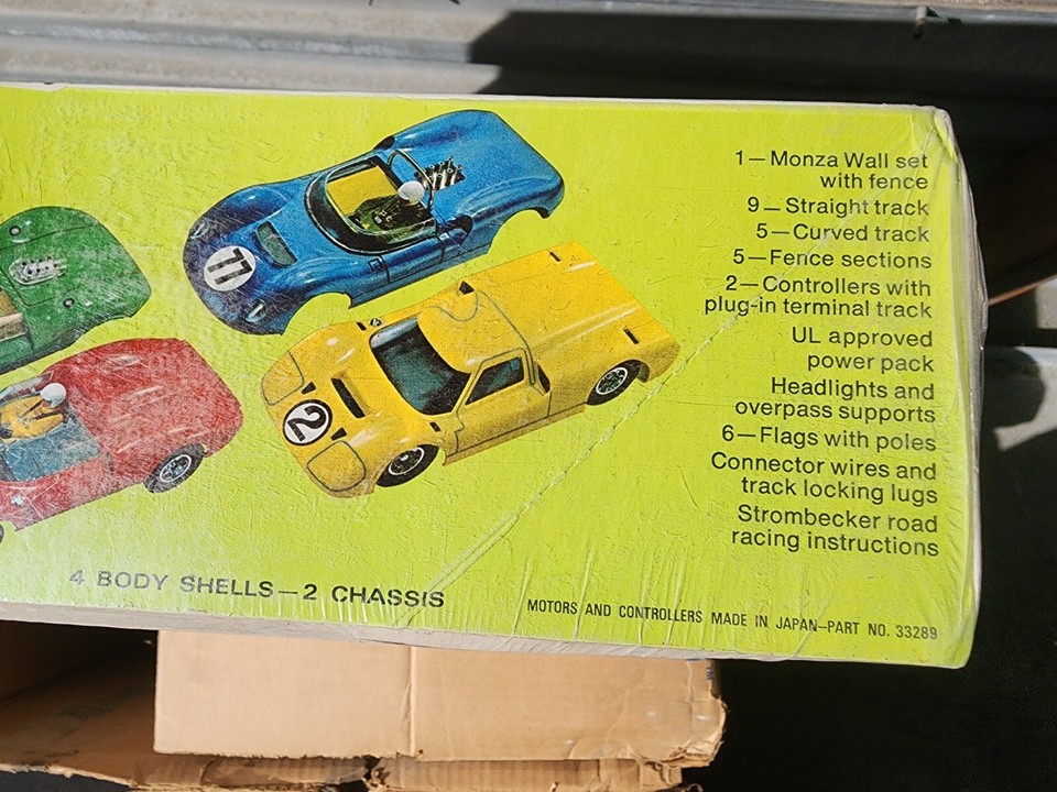 1/32 STROMBECKER MONZA slot car racing set VINTAGE RACE SET NEW IN BOX ...