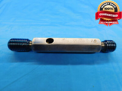 9/16 12 UNC 1B THREAD PLUG GAGE .5625 GO NO GO P.D.'S = .5084 & .5186 ...