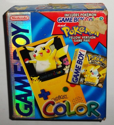 Nintendo Game Boy Color Pokemon Pikachu Yellow Handheld Console ...