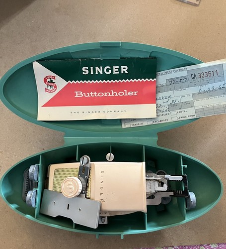 1965 Singer Buttonholer Attachment With Original Case | eBay