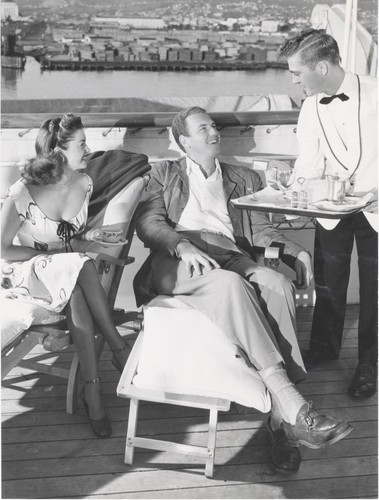 ESTHER WILLIAMS-ORIGINAL PHOTO-WITH HUSBAND-CANDID-OVERSIZE-DBL WGT ...