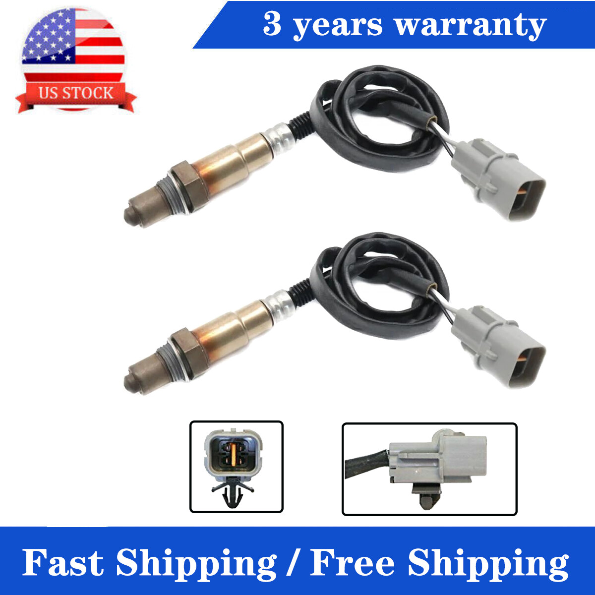 2X Down Oxygen Sensor For 2012-18 Kia Rio Soul 1.6L &2012-17 Hyundai ...