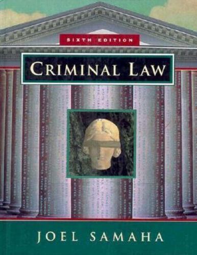 Criminal Law by Joel Samaha (1998, Hardcover) for sale online | eBay