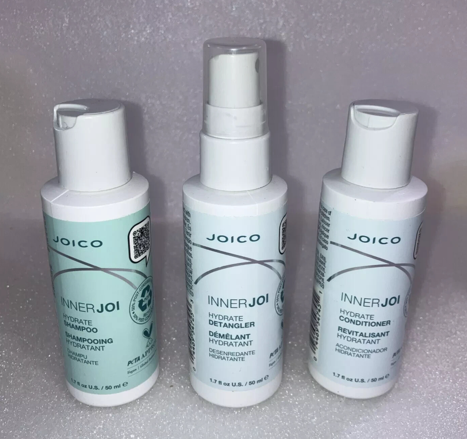 Joico InnerJoi™ Hydrate Shampoo /Conditioner / Detangler 1.7 oz Travel Box Set | eBay