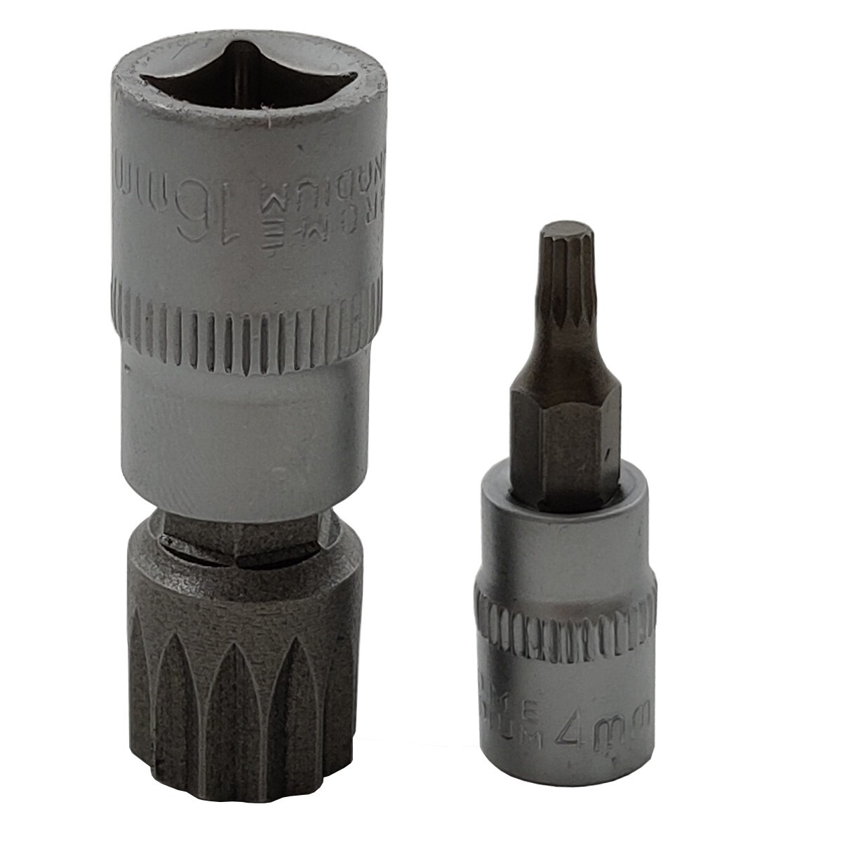 Spline Bit Socket Set 12Pt Spline Bits 8Pce On Storage Rail 1/4" & 3/8 ...