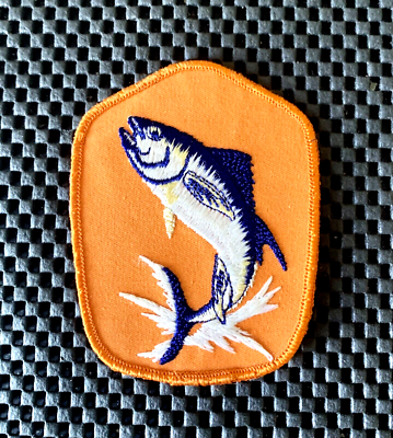 FISH FACING LEFT EMBROIDERED SEW ON ONLY PATCH FISHING BLUEFIN TUNA 3 ...