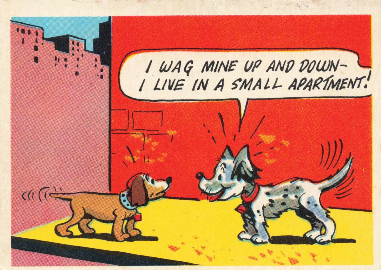 1957 Topps Goofy Series Postcard # 59 I Wag Mine Up and Down | eBay