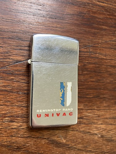 Rare ! Vintage Zippo Slim Lighter Remington Rand Univac Pat 2517191 ...