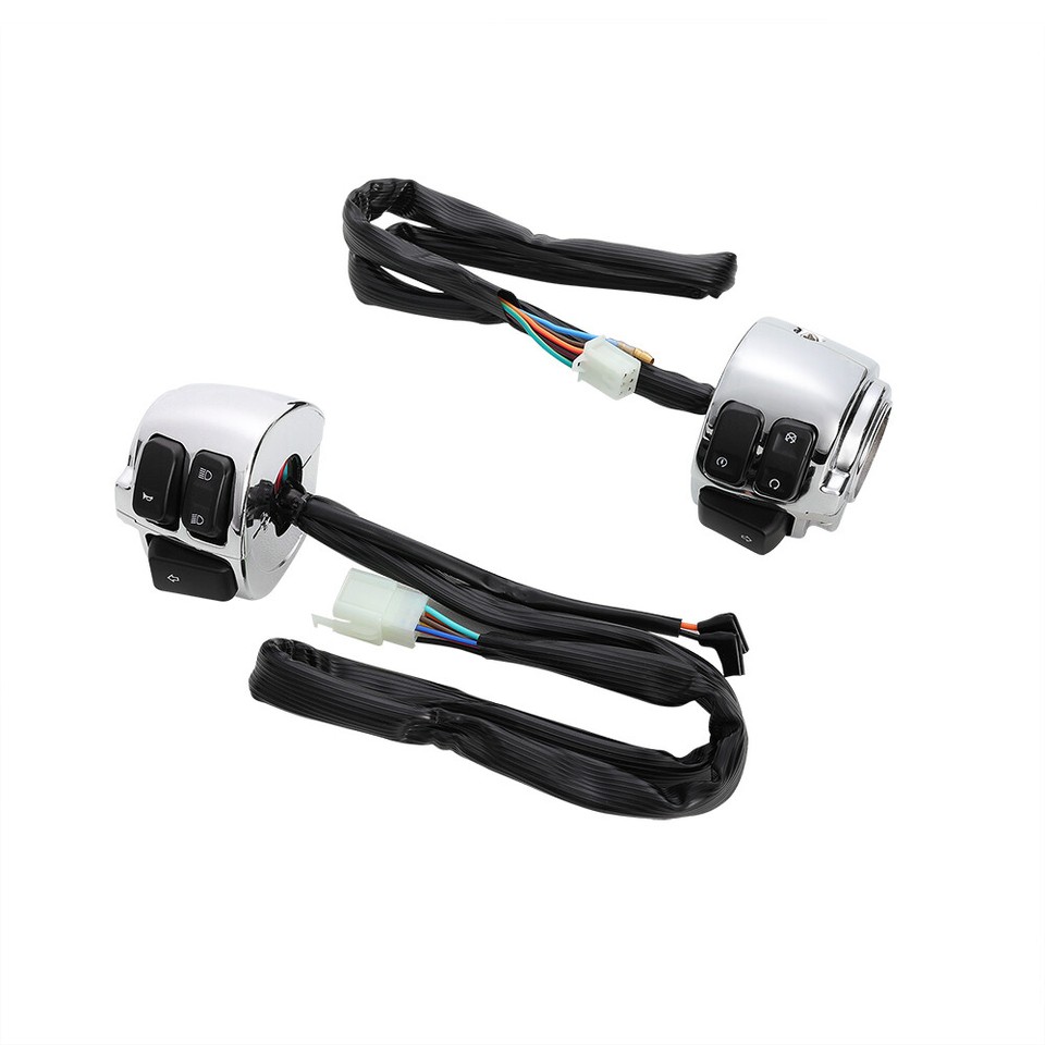 For Harley Touring 1" Motorcycle Handlebar Control Switches w/Wiring ...