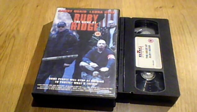 THE SIEGE AT RUBY RIDGE UK PAL VHS Big Box Video 1997 KIRSTEN DUNST NEO ...