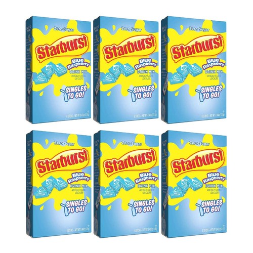 Starburst Singles To Go Powdered Drink Mix Packets, BLUE RASPBERRY ...
