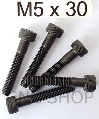 M5 X 30 HARDENED CAP SCREW (5pcs) SOCKET HEAD ALLEN HEX KEY M5X30 CNC ...