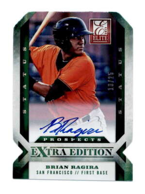 BRIAN RAGIRA 2013 ELITE EXTRA EDITION ROOKIE STATUS GREEN AUTO #13/25 ...