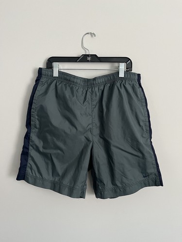 VTG Nike Red Tag Shorts Gray Medium M 90s Swim Gym Lined | eBay