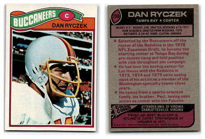 1977 Topps #298 Dan Ryczek EXMT/NM - Tampa Bay Buccaneers | eBay