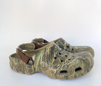 Crocs Off Road Sport Camo Slip On Mens Clogs Size 11 Brown Green | eBay