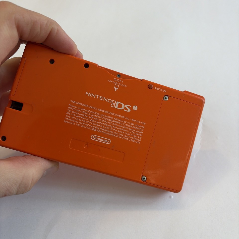 Nintendo DSi Orange Handheld TWL-001, No Charger, For Parts Repair | eBay