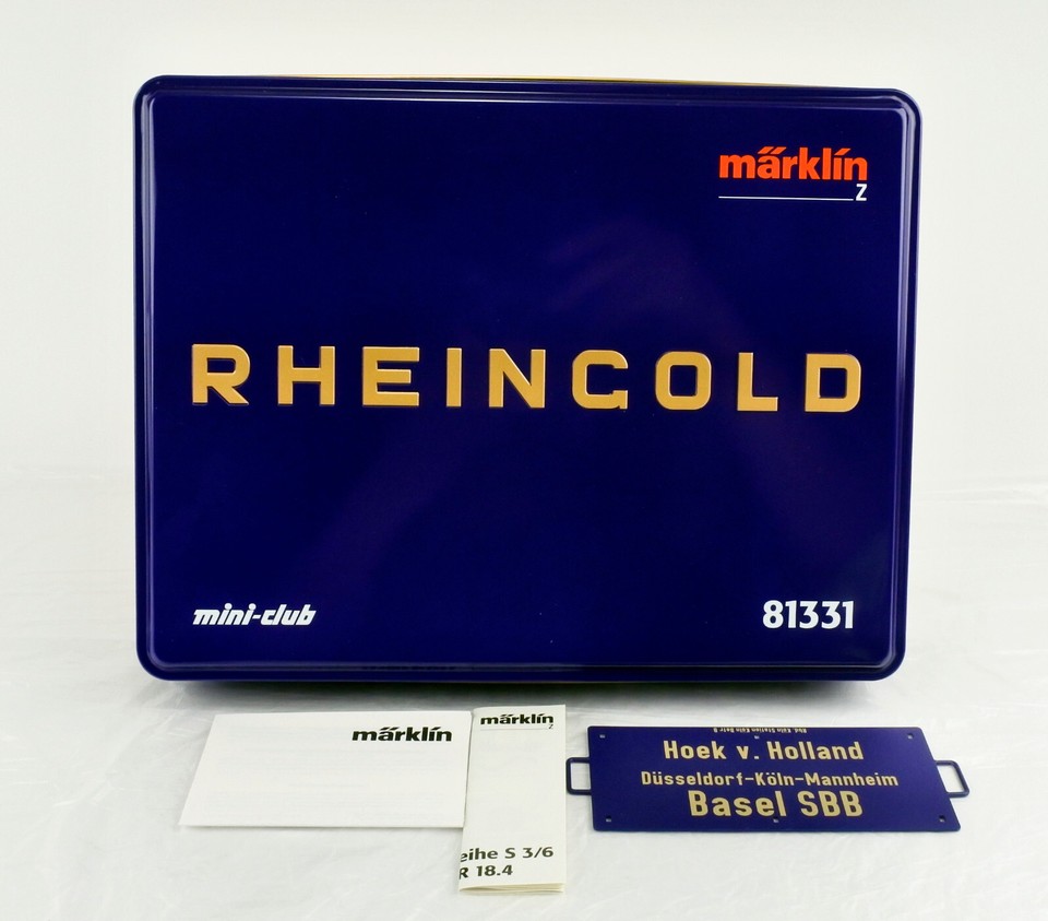 MARKLIN Z SCALE 81331 RHEINGOLD 4-6-2 STEAM ENGINE WITH 5 PASSENGER CAR ...