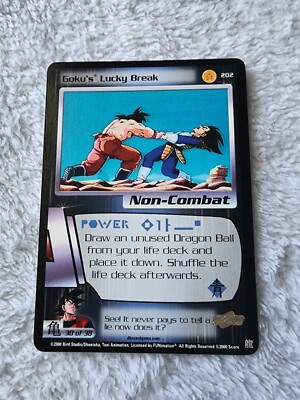 DBZ Dragon Ball Z Goku's Lucky Break 202 CCG Limited Saiyan Saga MP | eBay