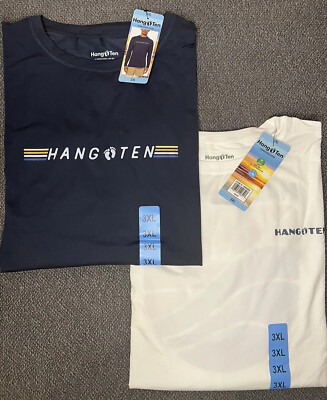Hang Ten Men’s Long Sleeve UPF 50+ 2 Pack 3XL Blue and White | eBay