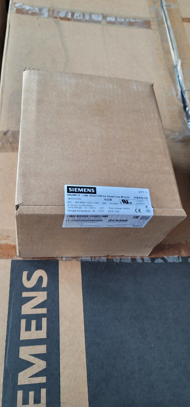 *NEW IN SEALED BOX** SIEMENS SINAMICS LINE REACTOR, 6SL3000-0CE21-0AA0 ...