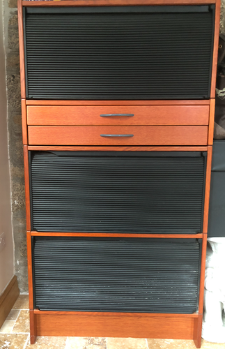 Vintage Ikea Galant Roller Storage Cabinet Shutter Beech Black Pull-out ...