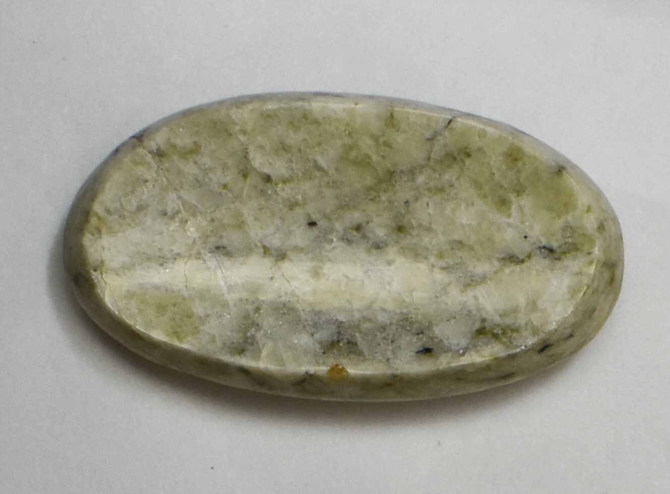 Olivine Green and Tan Crystal from North Carolina Hand Carved Polished ...