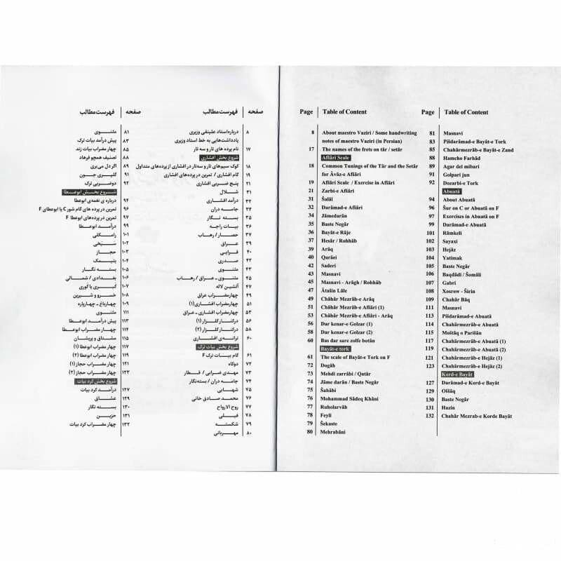 Learning Book For Persian Tar And Setar Sehtar Sitar ABS-465 | eBay