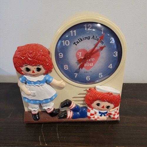 Janex Raggedy Ann & Andy Talking Alarm Clock Vintage 1974 “Parts or ...